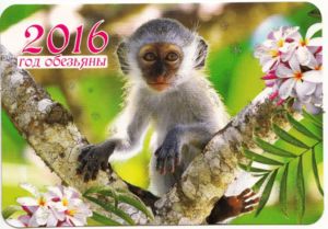 Calendario de Bolsillo: Little Monkey (Rusia) (Symbol of the Year) Col ...