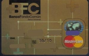Bank Card: BFC - Banco Fondo Común (Banco Fondo Común, VenezuelaCol:VE ...