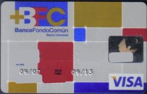 Bank Card: BFC - Banco Fondo Común (Banco Fondo Común, VenezuelaCol:VE ...