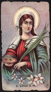 Holy Card: "Lucy Virgin and Martyr", Canedi G. Cav. - Milano (IT ...