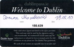 Functional Card: Dublin Pass (Tourism, Ireland(Dublin Pass) Col:IE-DUB-001
