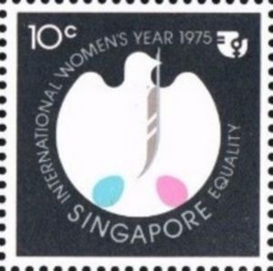 Stamp: "Equality" (Singapore(International Women's Year) Mi:SG 243,Sn ...