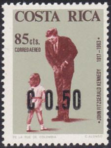 Stamp: John F. Kennedy surcharged (Costa Rica(Surcharged) Mi:CR 697,Sn ...