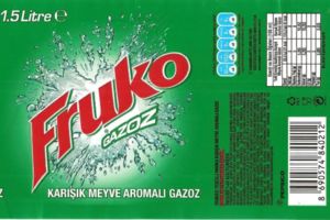 Drink Label: Fruko Gazoz (Fruko Meşrubat San.Ltd.Şti., Türkiye (Turkey ...
