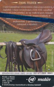 Tarjeta Telefónica: Lovak: Angol telivér (Magyar Telekom (Matáv ...