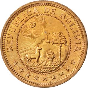 Moneda: 1 Boliviano (Bolivia) (1864~2010 - República de Bolivia (Moneda ...