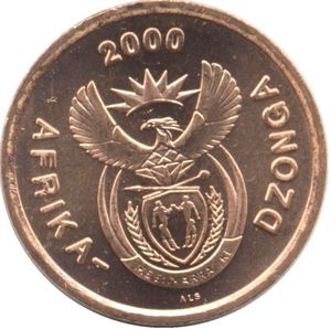 Coin: 5 Cents (AFRIKA-DZONGA - Tsonga language) (South Africa(1994 ...