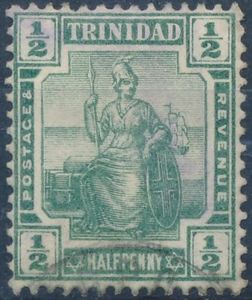Stamp: Seated Britannia (Trinidad(Seated Britannia Definitives 1909) Mi ...