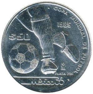 Moneda: 50 Pesos (World cup soccer games) (México(1985~1986 - FIFA ...