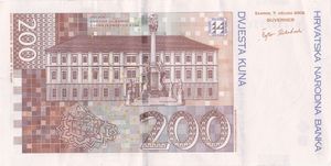 Banknote: 200 Kuna (Croatia) (2001-2012 Issue) Wor:P-42ar.2