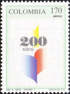 Stamp: Symbolism (Colombia(Newspaper Publishing in Colombia, Bicent ...