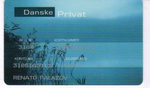 Bank Card: Danske Privat (Danske Bank, DenmarkCol:DK-GM-0002
