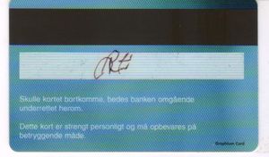 Bank Card: Danske Privat (Danske Bank, DenmarkCol:DK-GM-0002