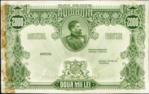 Banknote: 2,000 Lei (Romania(1920 ND Issue) Wor:P-75p