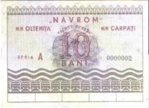 Banknote: 10 Bani (Oltenita and Carpati) (Fantasy Issues(Romania) Col ...