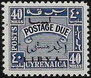 Stamp: Postage Due (Libya(Cyrenaica stamps overprinted - issues for ...