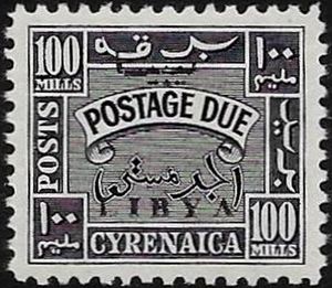Stamp: Postage Due (Libya(Cyrenaica stamps overprinted - issues for ...