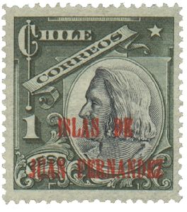 Stamp: Columbus (Colon) overprinted (Chile(Islas de Juan Fernandez) Mi ...