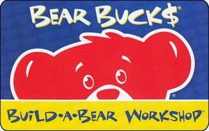 Gift Card: Red Bear (Build-A-Bear, United States of America(Bear Buck ...
