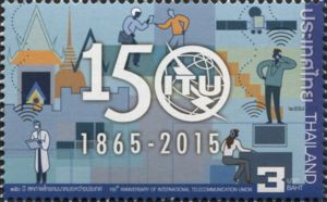 Stamp: 150th Anniv. of International Telecommunication Union ...