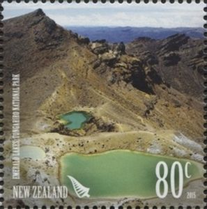 Stamp: Emerald Lakes Tongariro National Park (New Zealand(UNESCO World ...
