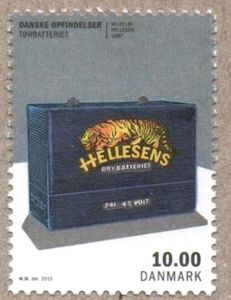 Stamp: Dry cell (Denmark(Danish Inventions) Mi:DK 1819,Sn:DK 1710a,AFA ...