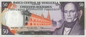 Banknote: 50 Bolívares (Venezuela(1971-1981 Issue) Wor:P-54d