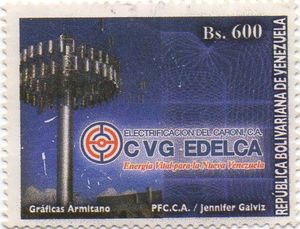 Stamp: Solar Tower (Venezuela) (CVG Edelca,40th Anniversary) Mi:VE 3610 ...