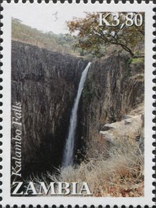 Stamp: Kalambo Falls (Zambia(Waterfalls of Zambia) Mi:ZM 1735,Sn:ZM ...