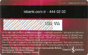 Bank Card: Maximum (Türkiye İş Bankası, Türkiye (Turkey)Col:TR-MC-0031