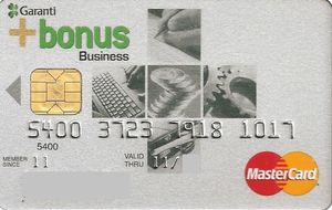 Bank Card: Garanti+Bonus-Business (Garanti Bankası, Türkiye (Turkey)Col ...