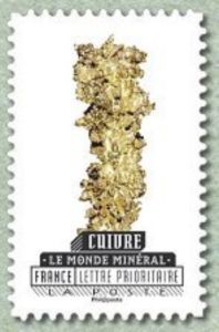 Stamp: Copper (France(The mineral world) Yt:FR A1223,Mi:FR 6355,Sn:FR ...