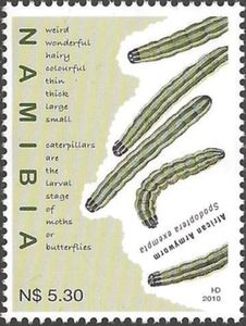Stamp: African Armyworm (Spodoptera exempta) (Namibia(Caterpillars of ...