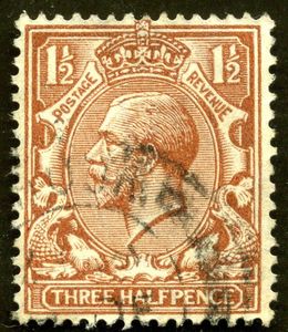 Stamp: King George V (United Kingdom of Great Britain & Northern ...