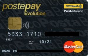 Bank Card: PostePay Evolution (Poste Italiane, ItalyCol:IT-MC-0069