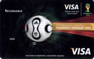 Tarjeta de Banco: WC 2006 Ball. Teamgeist (Visa, ArgentinaCol:AR-VI-0102