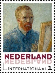 Stamp: Self-Portrait as an Artist for donkey, by Vincent van Gogh ...