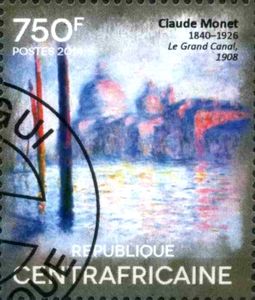Stamp: The Grand Canal - Claude Monet (Central African Republic ...