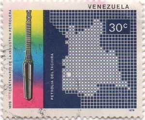 Stamp: Drill Head, Táchira Oil Field (Venezuela(Centenary of Oil ...