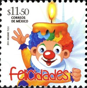 Stamp: Congratulations (Mexico(Greetings) Mi:MX 3852,Sn:MX 2882d,Sg:MX ...