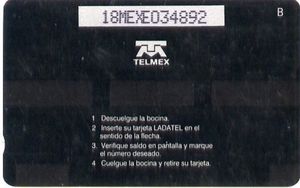 Tarjeta Telefónica: Ladatel Naranja - Azul N$ 10 (18MEXE) (Telmex ...