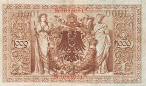 Banknote: 1,000 Mark (Germany(1910 Issue - Reichsbanknote, Imperial ...