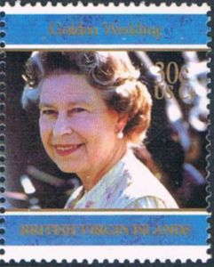 Stamp: Queen Elizabeth II at Windsor, 1989 (British Virgin Islands(50th ...