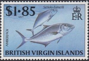 Stamp: Amberjack (Seriola dumerili) (British Virgin Islands(Game ...