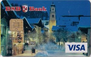 Bank Card: BSB Bank. City in snow (BelSwissBank, BelarusCol:BY-VI-0019.02