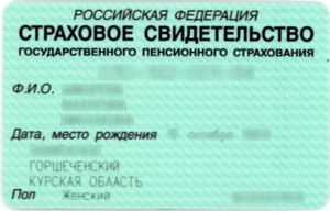 Functional Card: Certificate of insurance (Insurance, Russia(Pension ...