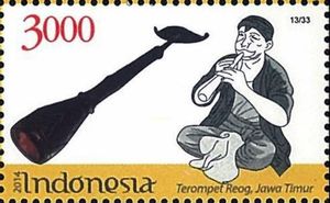 Stamp: Trumpet, Jawa Timur (Indonesia(Traditional Musical Instruments ...