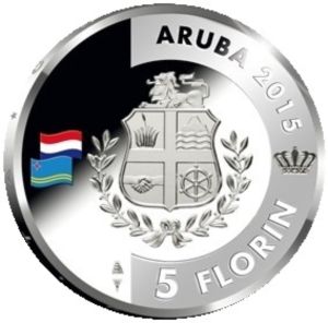 钱币: 5 Florin (200 years Kingdom of the Netherlands) (阿鲁巴(1994~Today ...