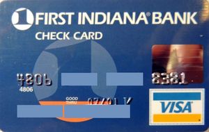 Bank Card: 1 First Indiana Bank (First Indiana Bank, United States of ...