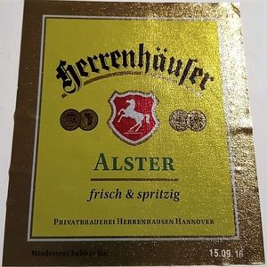 饮料标签: Herrenhäuser Alster (Privatbrauerei Herrenhausen GmbH, 德国Col:DE ...